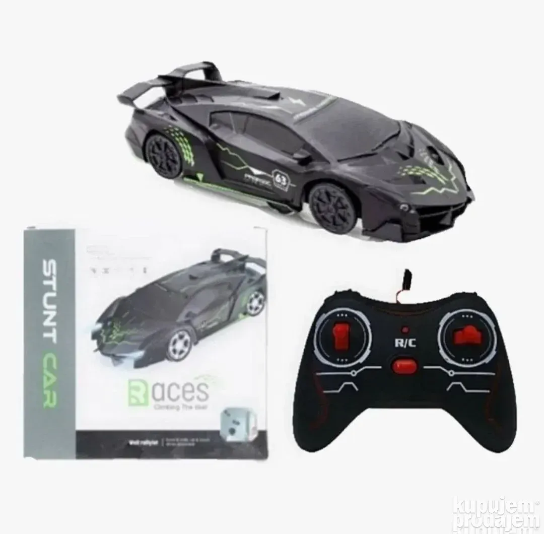 Crni lamborghini auto koji ide po zidovima