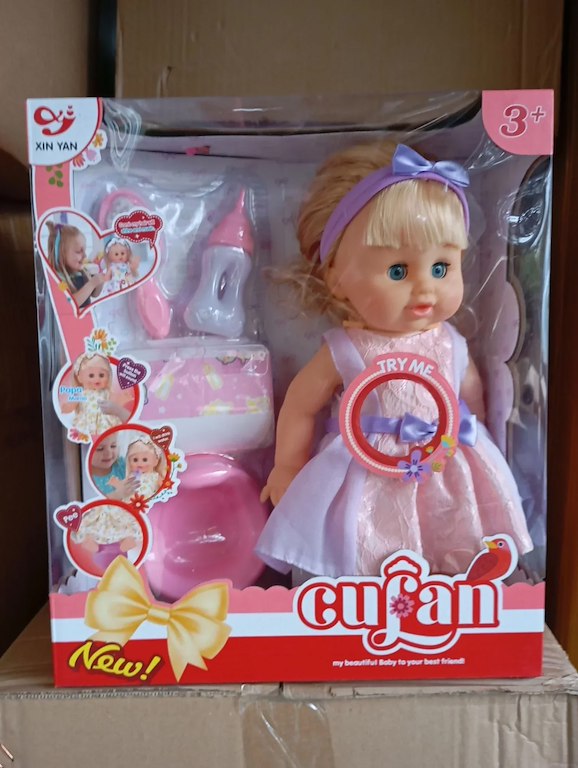 Cuffan velika lutka u roze haljini