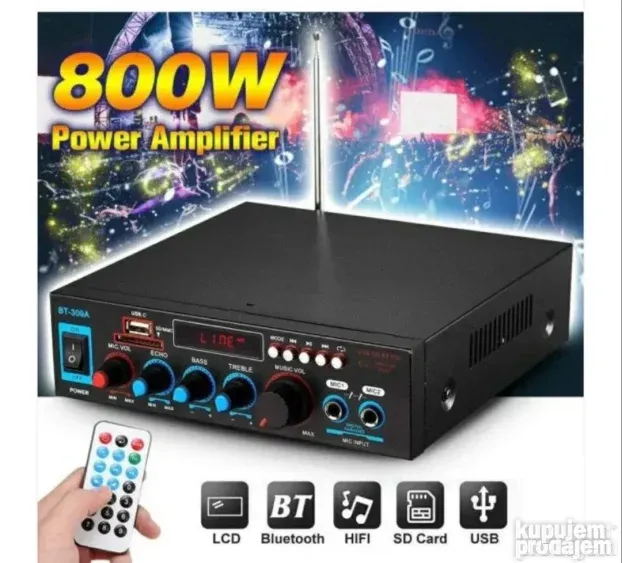 Digitalni Bluetooth stereo resiver i pojačalo