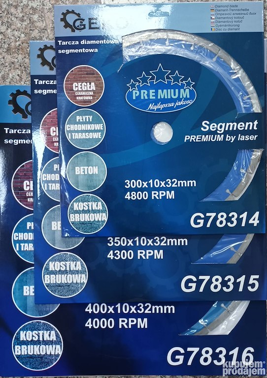 Dijamantska Ploča za sečenje beton PREMIUM 300 mm Geko