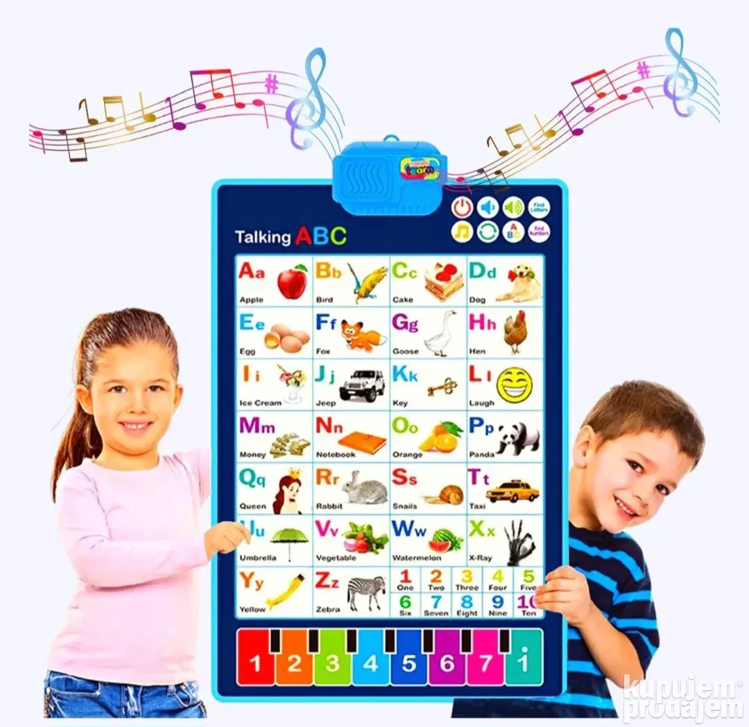 Edukativna muzička tabla za učenje engleskog jezika