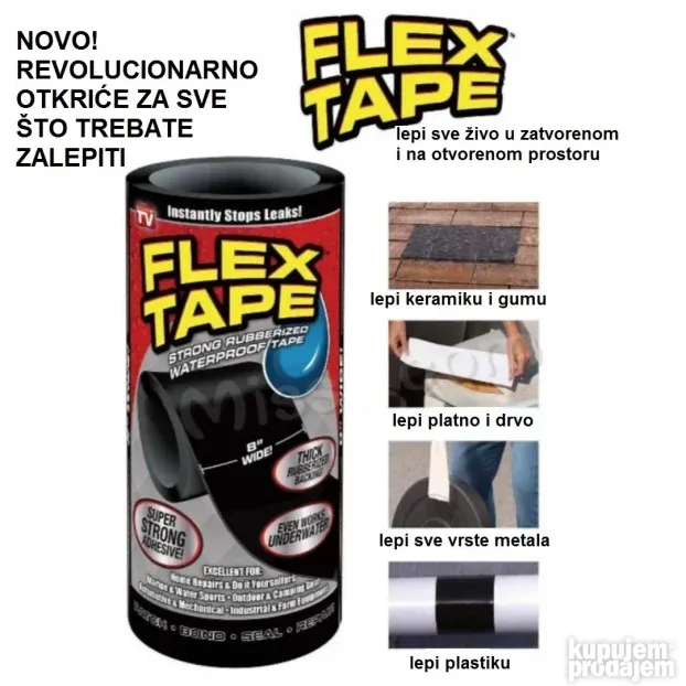 FLEX TAPE Flex traka za sve JAKA FLEKSIBILNA TRAKA -Veca18cm