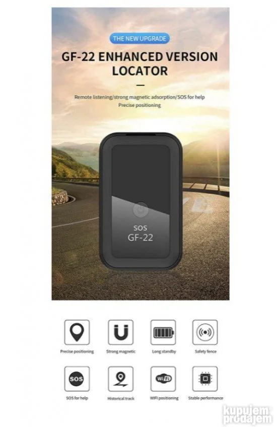 GPS lokator GF22 za pracenje mini prisluskivac treker