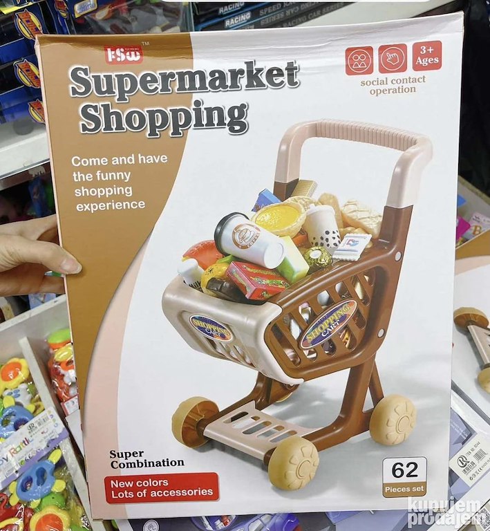 Kolica za kupovinu sa namirnicama