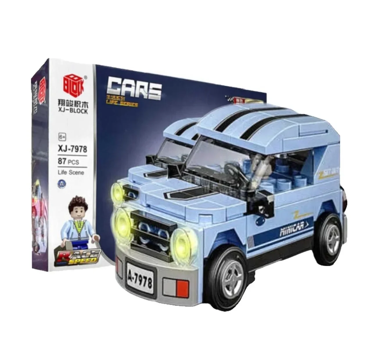 Konstrukt mini car sa figurom 87 delova