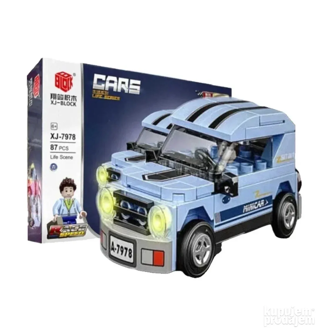 Konstrukt mini car sa figurom 87 delova