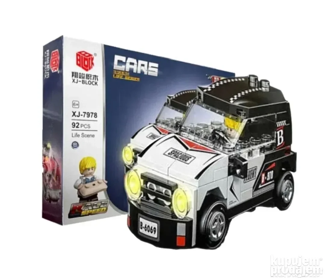 Konstrukt mini car sa figurom 92 delova