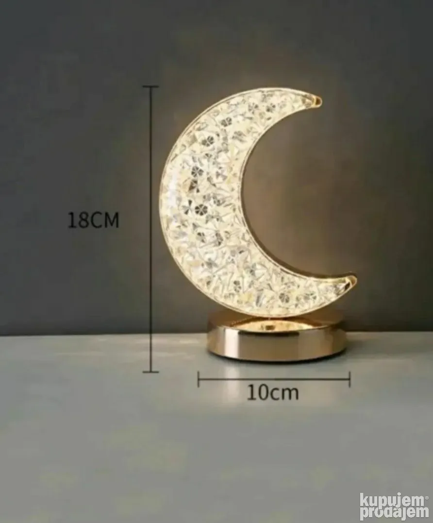 Kristalna mesec lampa