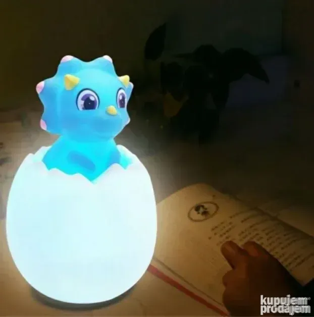 LED noćna lampa DINO za decu sa daljinskim i muzikom