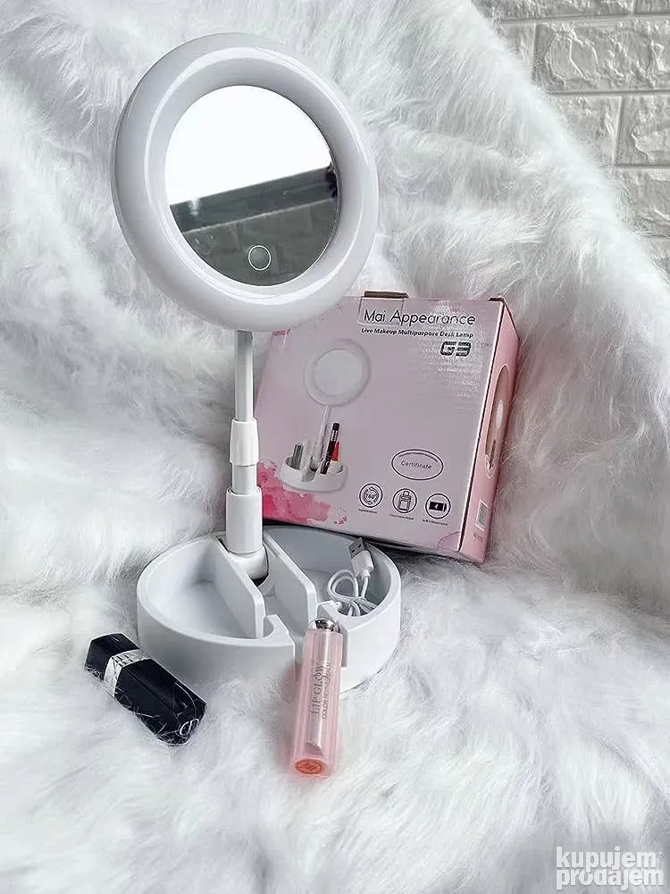 Led ogledalo sa drzacem za telefon