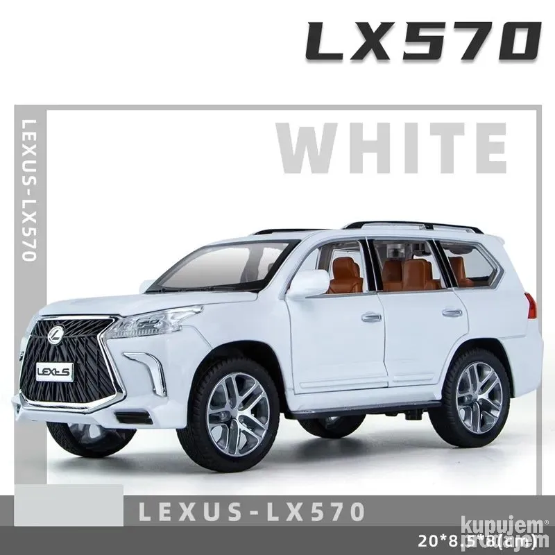 Lexus LX570 beli 1/24