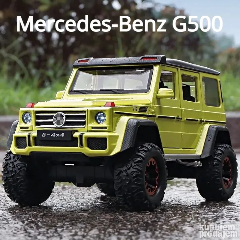 Mercedes Benz G500 1/32 žuta metal