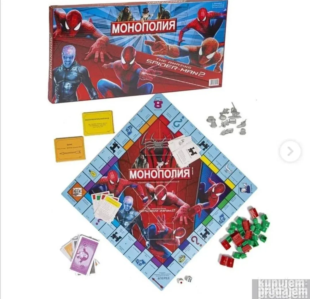 Monopol- Spiderman monopol - društvena igra za decu