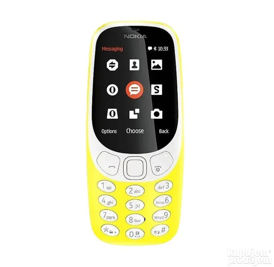 Nokia 3310 žuta Srpski meni