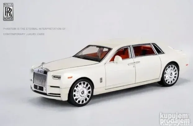 Rolls royce Phantom 1:20 Beli metalni auto