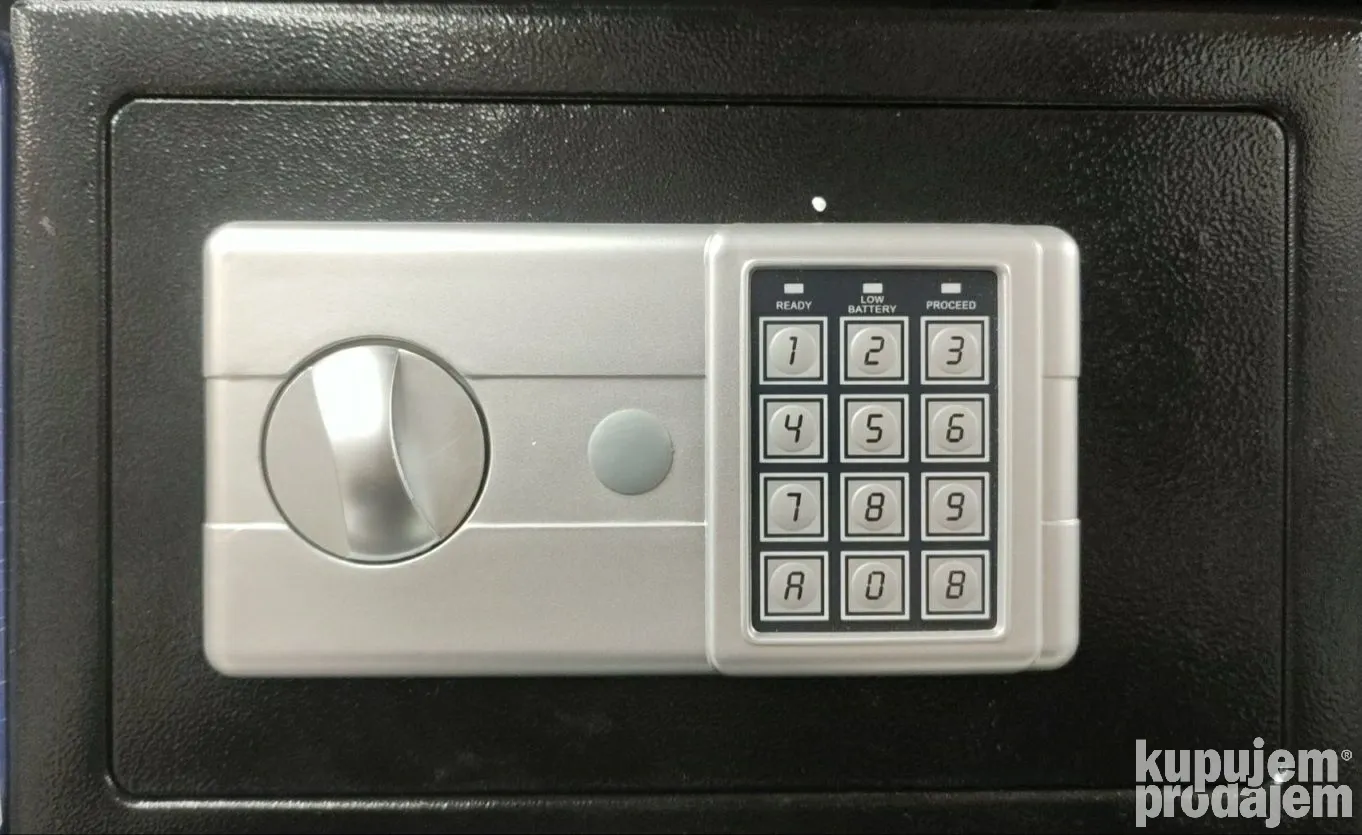 Sef elektronski sigurnosni šifra 2 kljuca 30x20x20cm