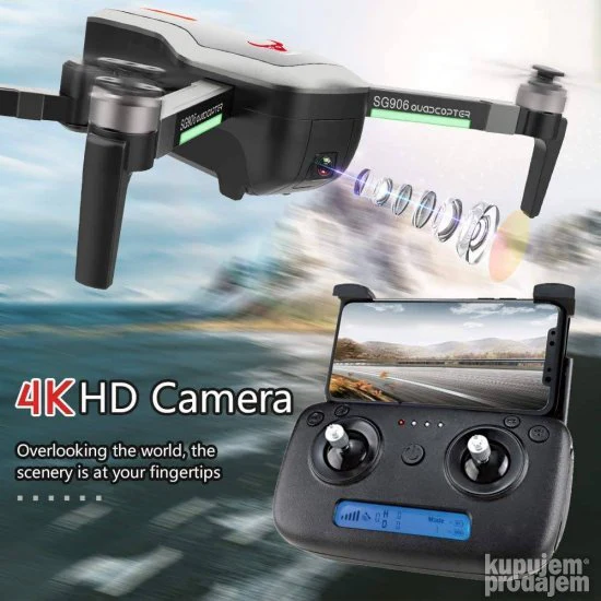 SG906 Pametan Dron GPS 5G WiFi 4K HD kamera