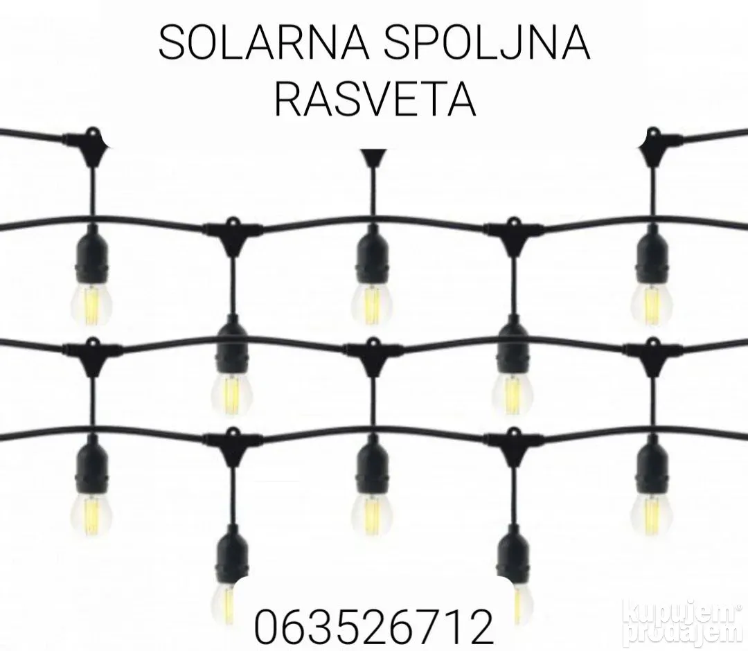 Spoljna rasveta Set 10 LED sijalica za dvorište, solarna