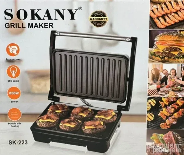 Toster za sendvice Mini rostilj Mini grill Toster 2u1