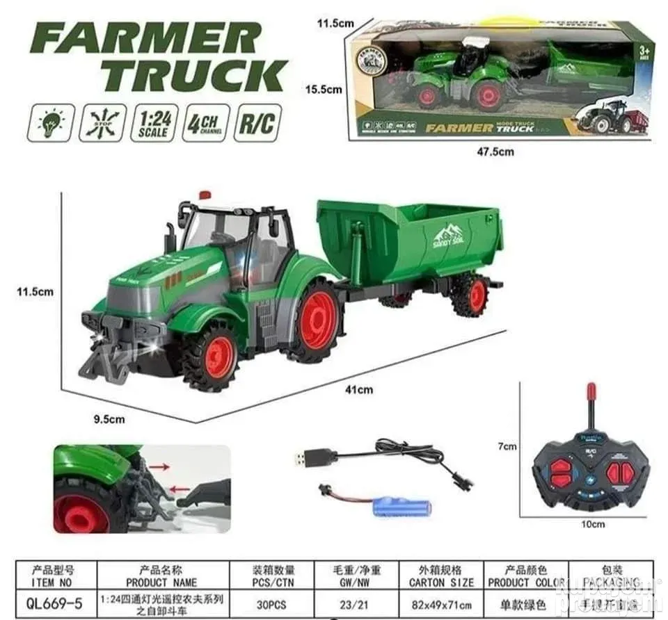 Traktor sa prikolicom na daljinski 322