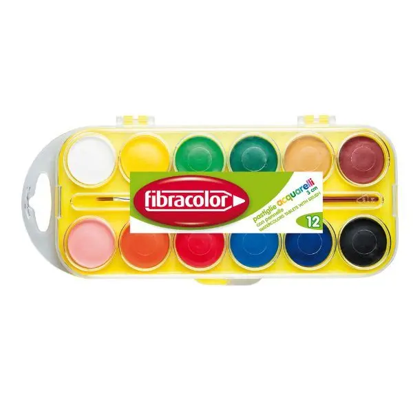 MILLA Vodene boje fibracolor sa četkicom 10060AQ012SE, 12 komada