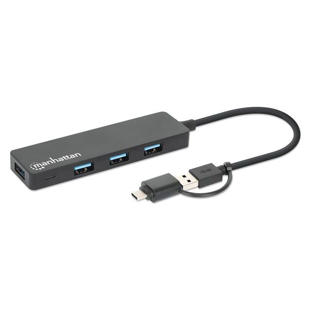 Manhattan 4-Port USB 3.0 Type-C/Type-A Combo Hub