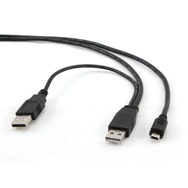 CCP-USB22-AM5P-3 Gembird Dual USB 2.0 A-plug to MINI 5pina kabl 0.9m