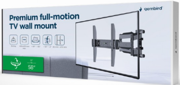 WM-58ST-01 Gembird rotate/tilt VESA max. 40x40cm 32-58 max.36kg