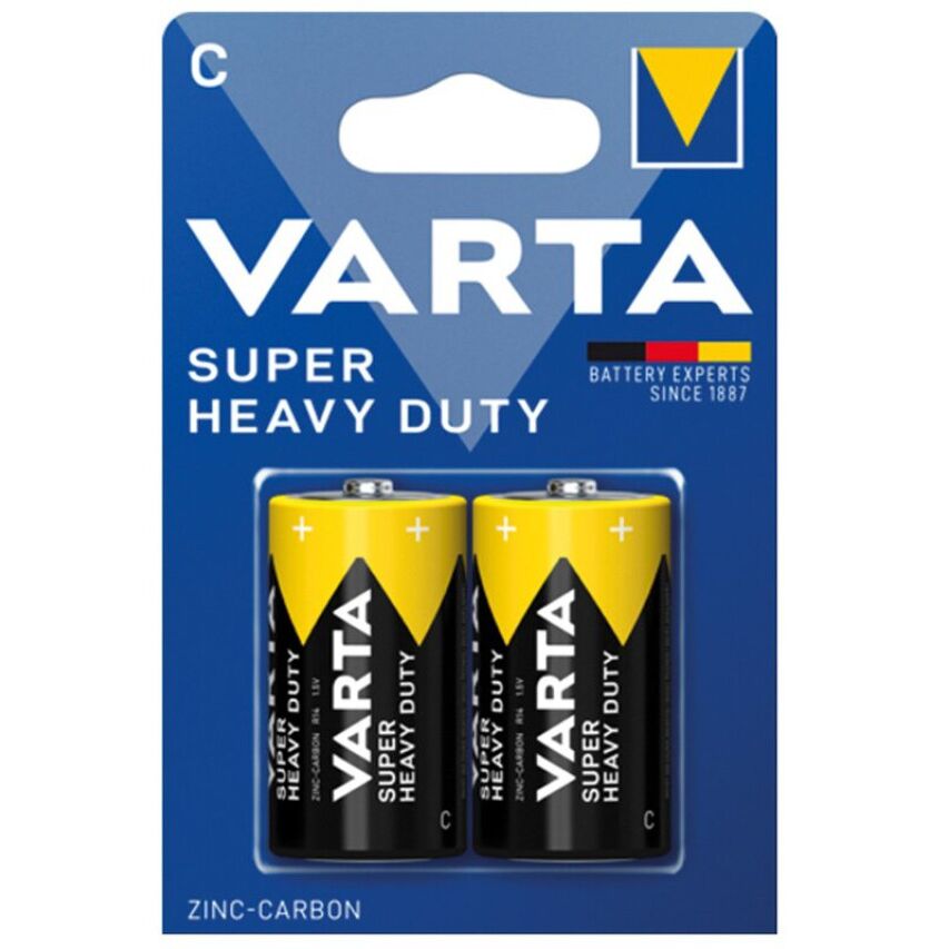 VARTA Superlife Tip C 1.5V R14P SUPER HEAVY DUTY, PAK2 CK, Cink-karbon baterije