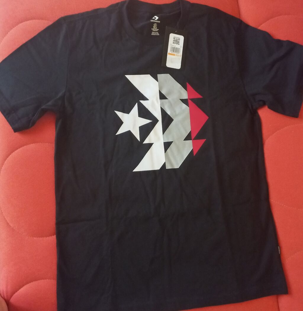 Men's T-shirt Converse, S (EU 36), bоја - Crna
