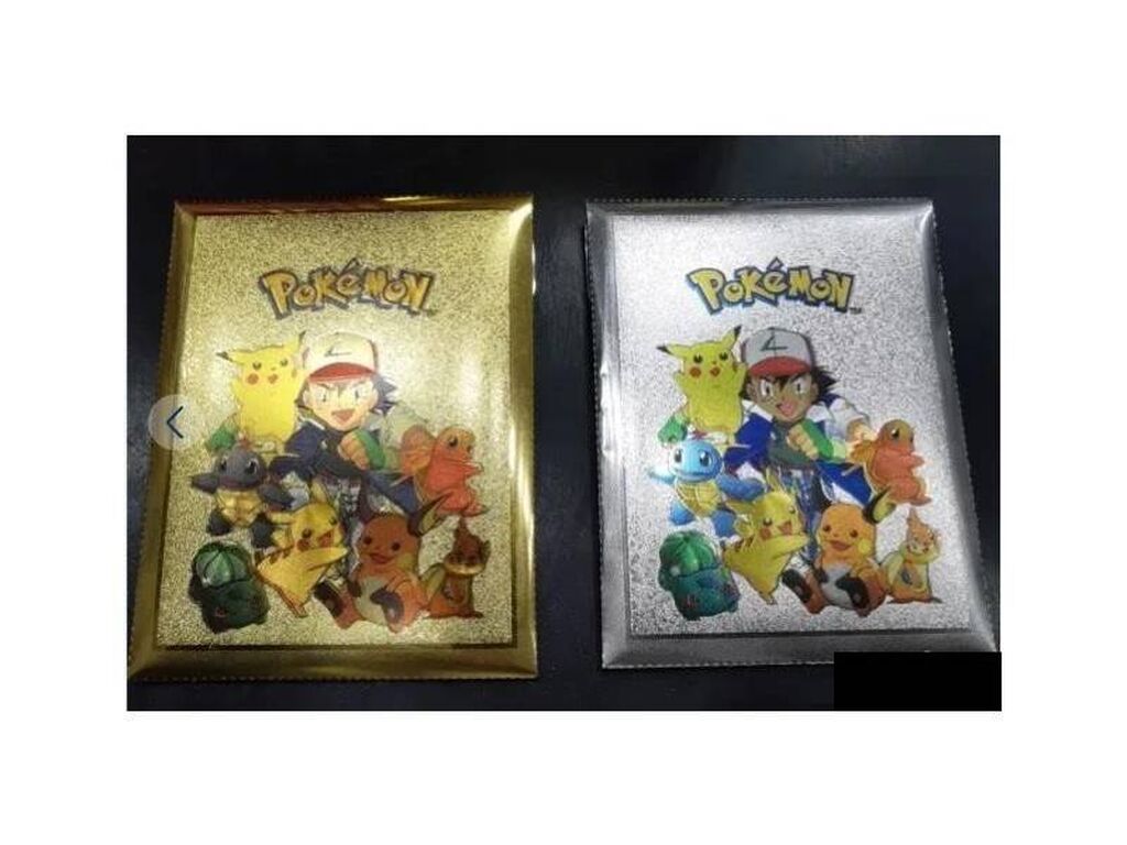 Pokemon karte - kesica 10 komada -zlatna i srebrna boja set pokemon