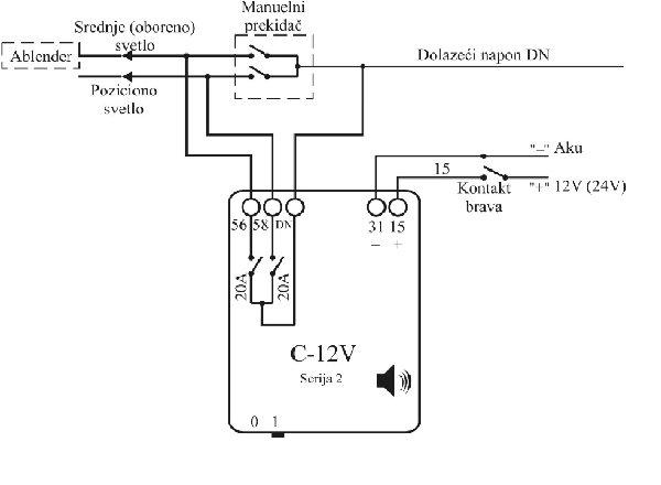 Auto prekidac svetla C-12V (serija 2) je uredaj za automatsko paljenje