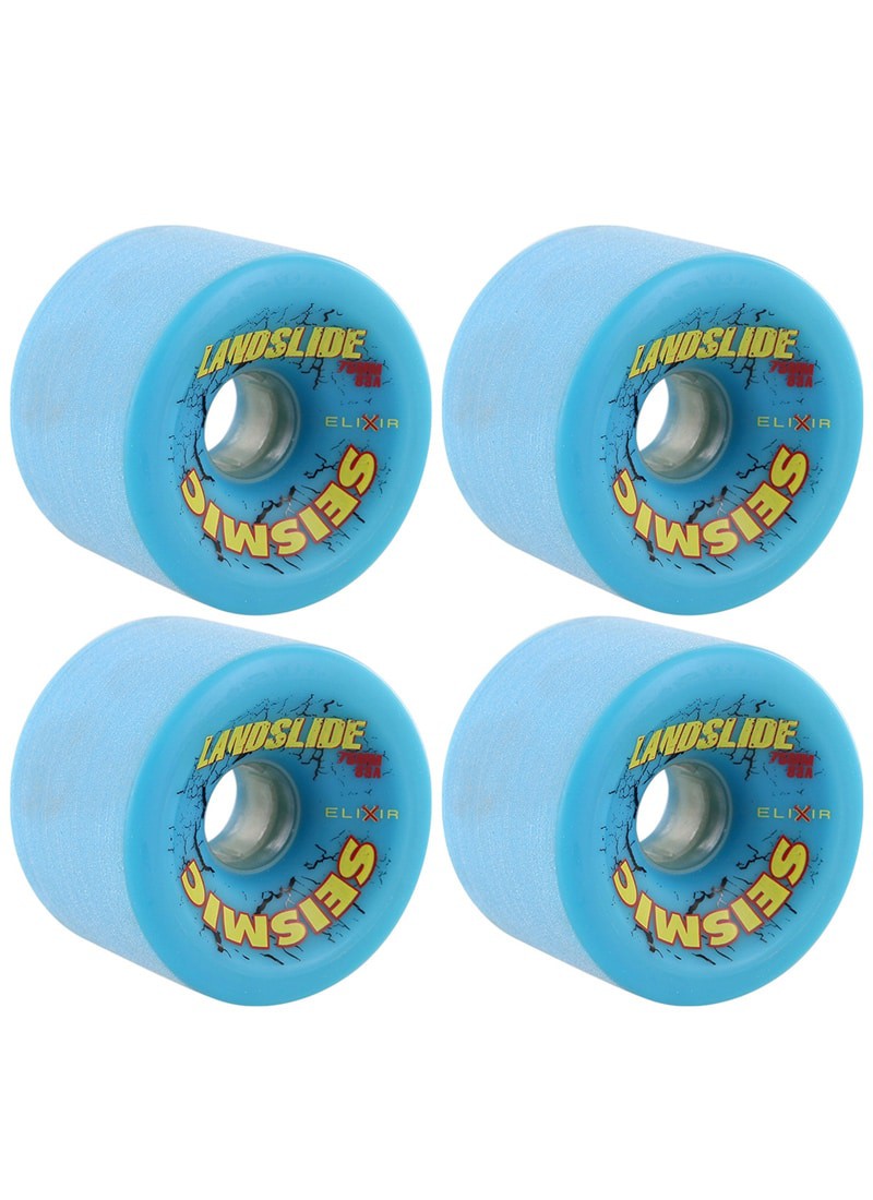 Seismic Bootleg Longboard Wheels 70mm 84A Opaque Blue