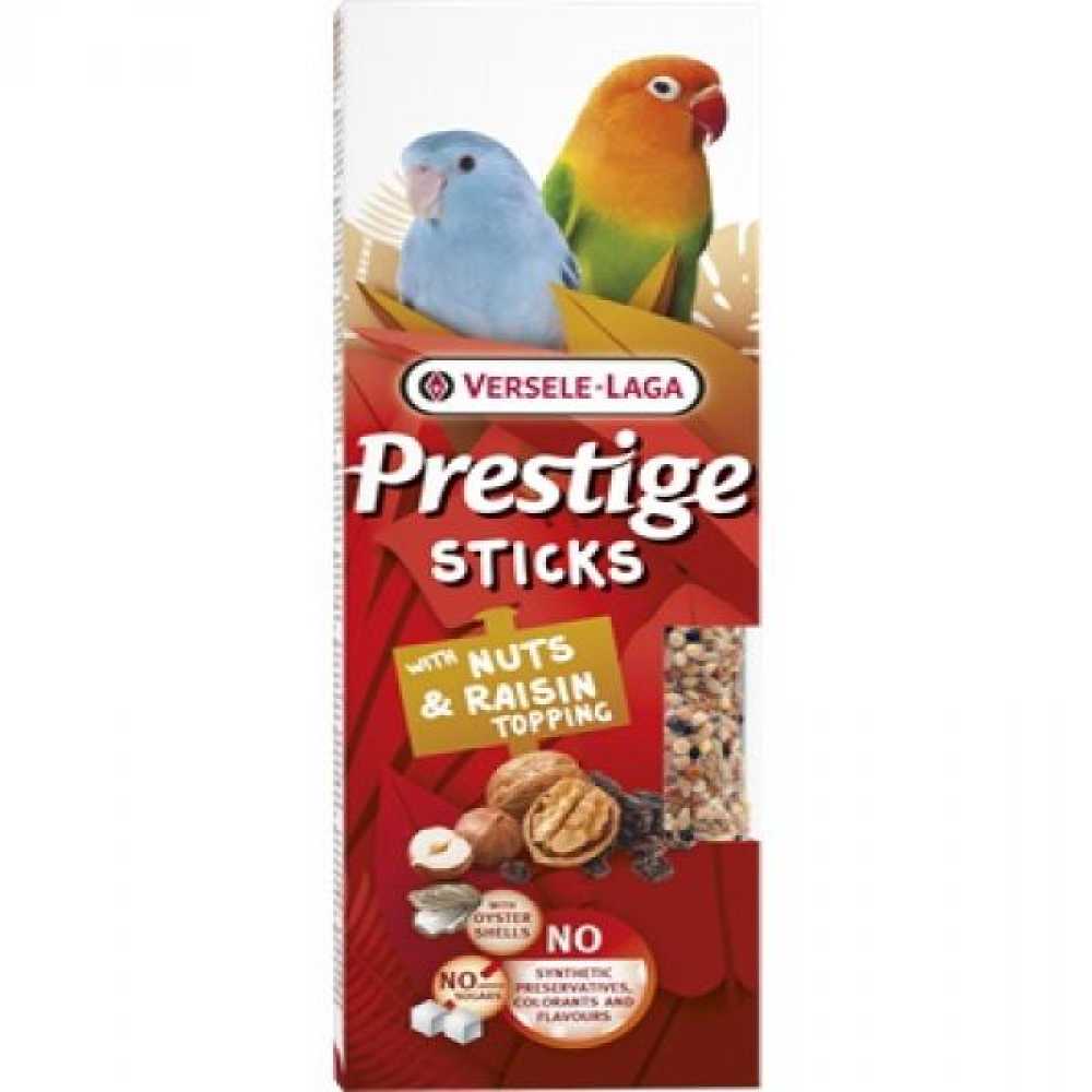 Versele Laga Exotic poslastica za ptice Prestige sticks Nuts&Raisin Topping 60g