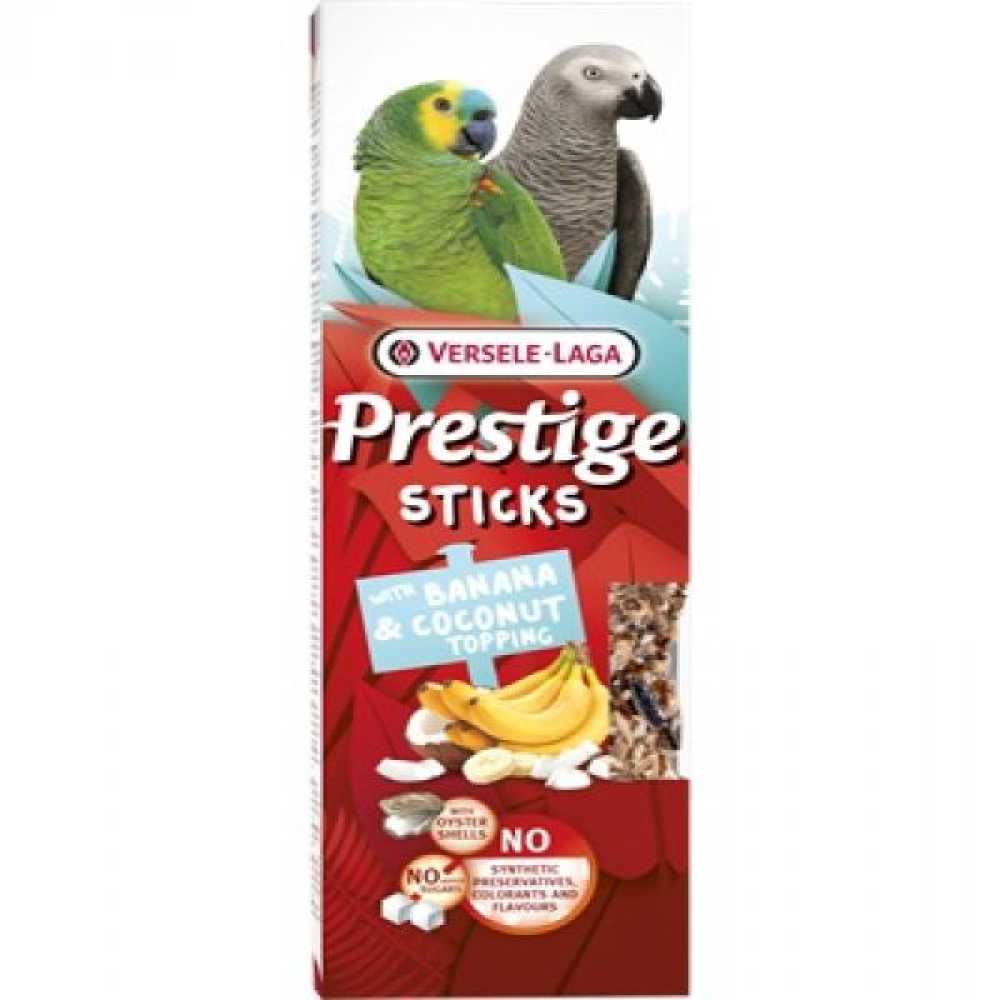 Versele Laga Parrots poslastica za ptice Prestige sticks Banana&Coconut Topping 2x70g