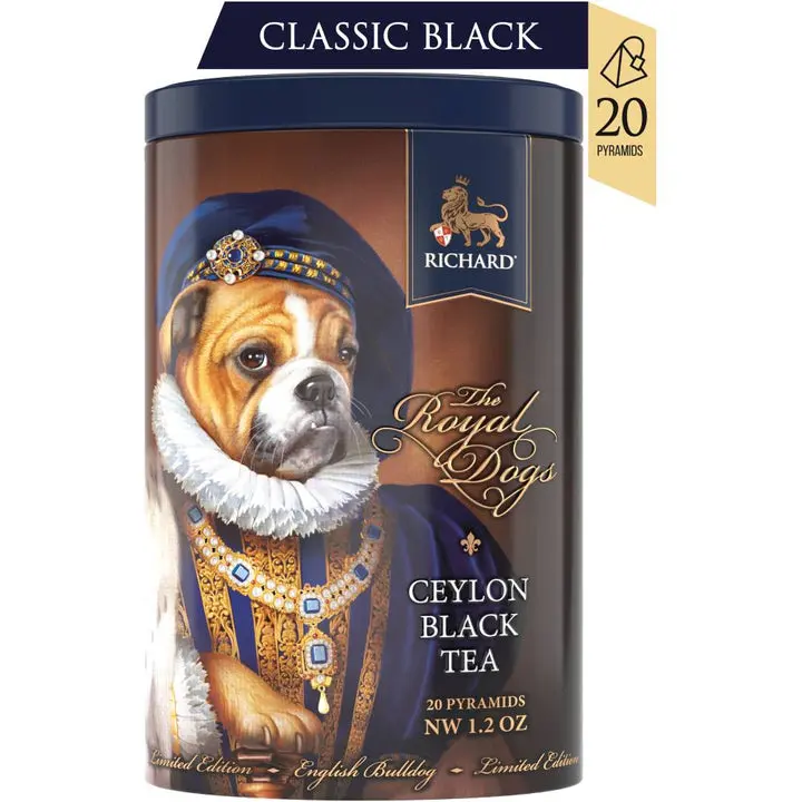 RICHARD Fini cejlonski crni čaj Tea Royal Dogs Bulldog 20/1 metalna kutija