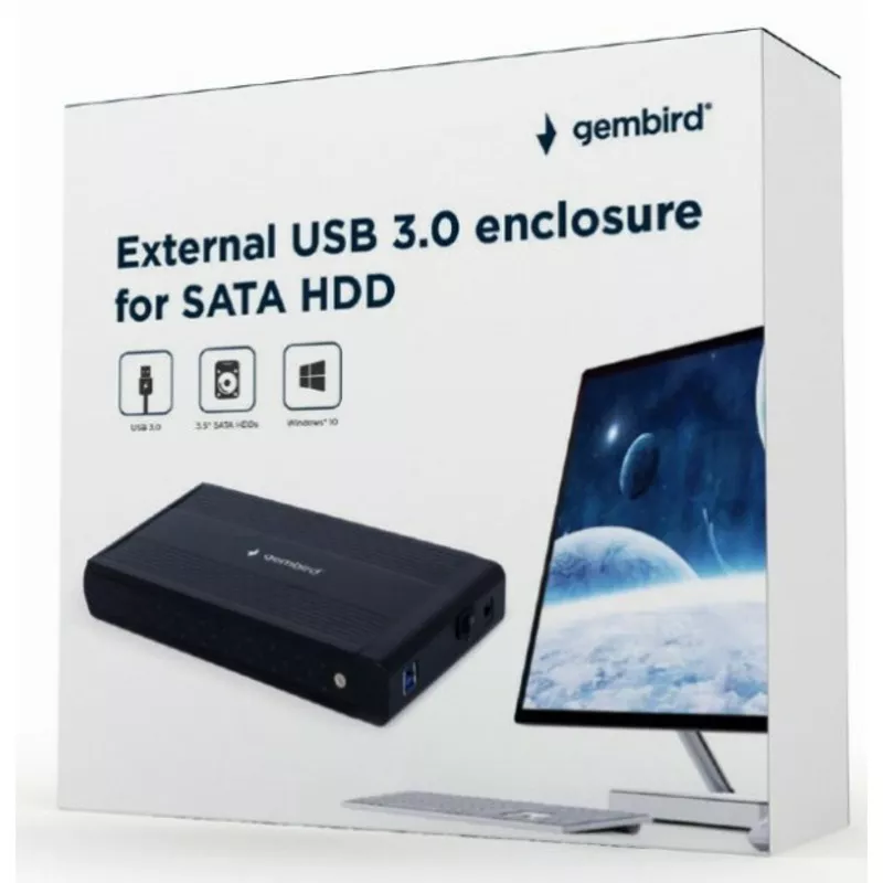 HDD 3.5 * 2TB SET USB 3.0 SATA eksterno kuciste + 2TB WD20EURX WD/ EE3-U3S-3 (4999)