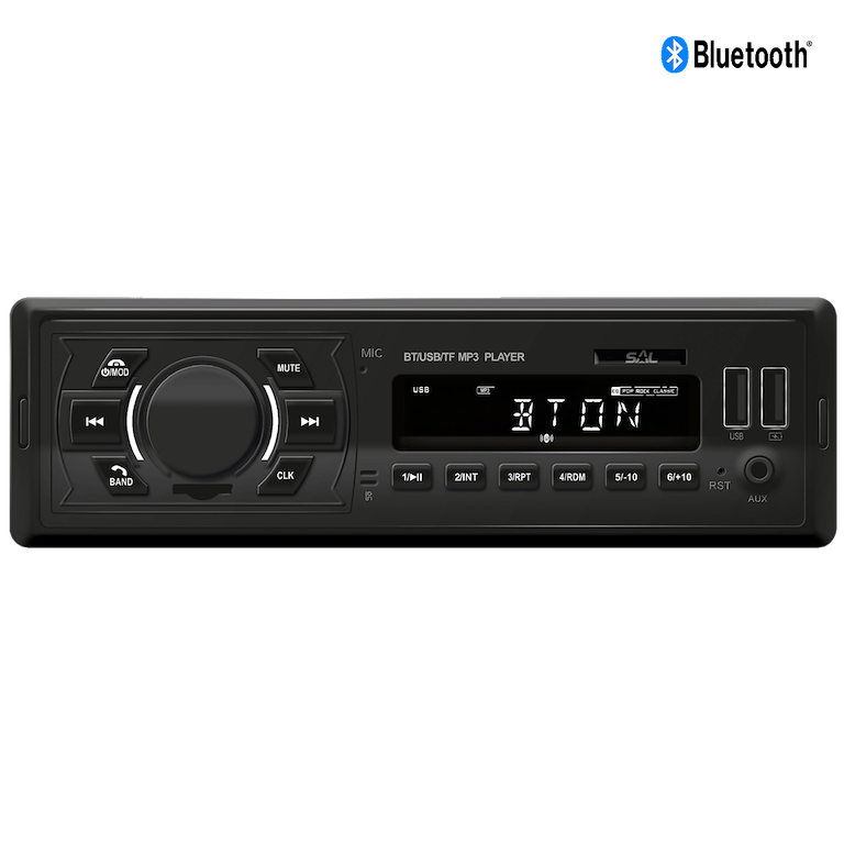 Auto radio, 4x45W,FM,BT,USB,microSD,AUX,daljinski upravljač