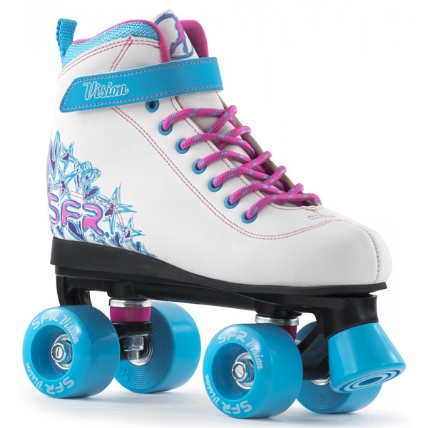 SFR VISION II QUAD SKATES WHITE/BLUE