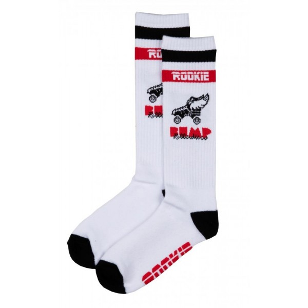 Rookie čarape za rolšue 16'' Mid Calf BUMP White/Red