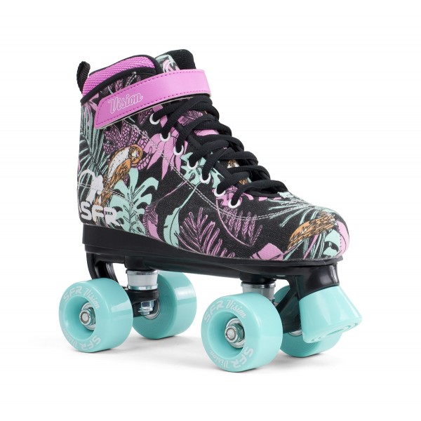 SFR VISION CANVAS QUAD SKATES BLACK FLORAL