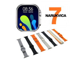 Smart watch WS-61 ULTRA 2 srebrni (7 narukvica)