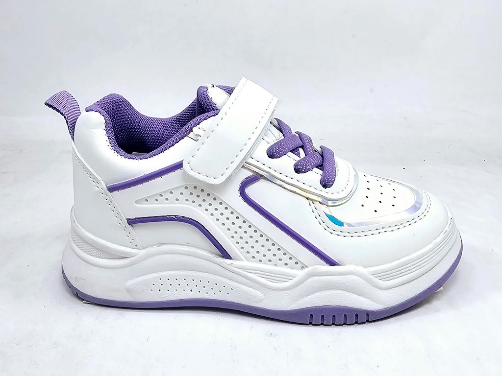 Udobna dečija patika MV-168 white purple, bela