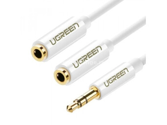 UGREEN AV134 AUX-M na 2xAUX-F 25cm Beli