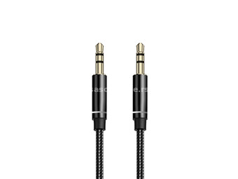 Audio AUX kabal Woven 3.5mm crni NEW