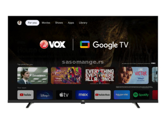 VOX Televizor 43GOF080B/ Full HD/ Google TV Smart