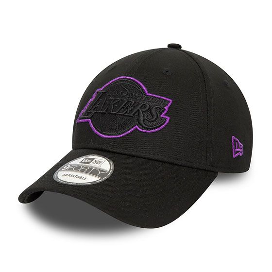 LA LAKERS METALLIC OUTLINE BLACK 9FORTY ADJUSTABLE CAP 'BLACK'