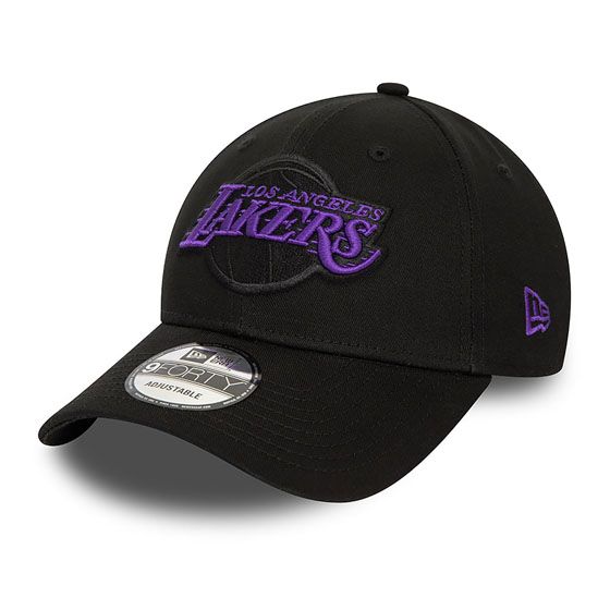 LA LAKERS NBA SIDE PATCH BLACK 9FORTY ADJUSTABLE CAP 'BLACK'