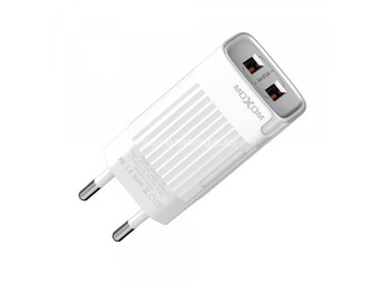 Kucni punjac Moxom MX-HC128 2.4A 2xUSB Lightning beli