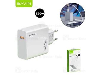 Bavin punjač 120W USB-A + kabl type-C bela